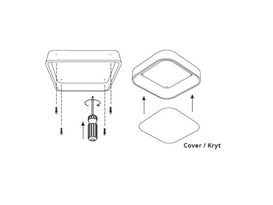 SMART Tuya LED svítidlo RENDO 48W CCT hranaté bílé | T-LED