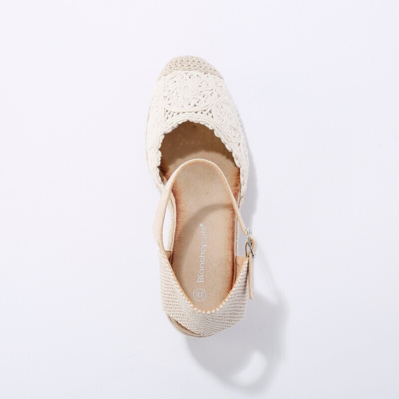 Sandále macramé na klinovom podpätku » Blancheporte - francúzska móda ...