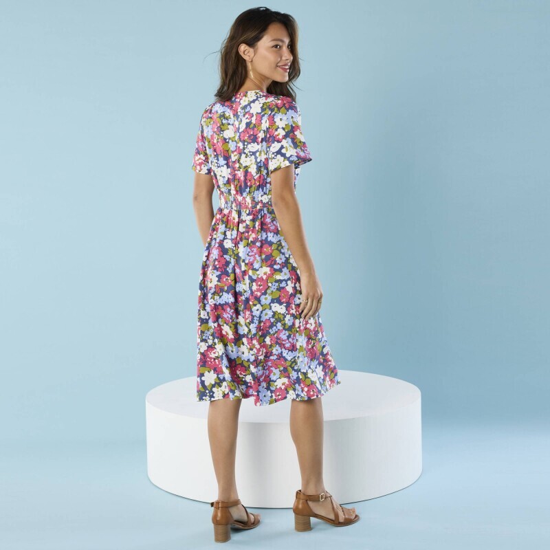 Midi šaty s potiskem, pro menší postavu » Blancheporte - francouzská ...