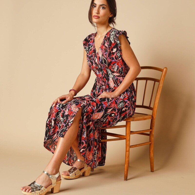 Dlouhé šaty s potiskem, krepon » Blancheporte - francouzská móda pro Vás